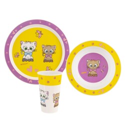Set de masă pentru copii Orion 3 piese set PISICI | 4home - confortul ...