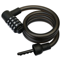 Încuietoare cu cablu cu cod de oțelRL.535.12x1000.CRN negru, 100 cm ...