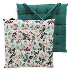 Pernă matlasată scaun de Crăciun Cesmina, verde, 40 x 40 cm | 4home ...