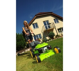 Benzínová rotačná kosačka s pojazdom, mulčovanie, bočné odhod | 4home ...