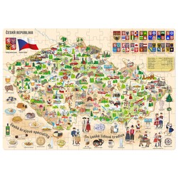 Popular Puzzle Mapa České republiky, 160 dílků | 4home - pohodlí domova