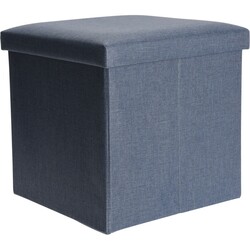 Hocker mit Ablage Daniell Blau, 38 x 38 x 38 cm | 4Home - Spezialist ...