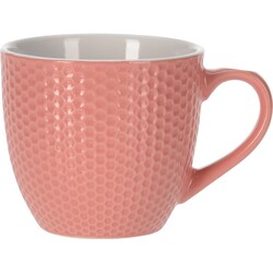 Cană din gresie Honeycomb, 250 ml, roz | 4home - confortul casei tale