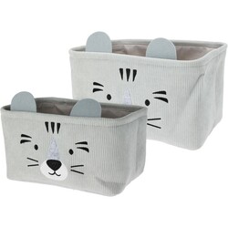 Set de coșuri textile pentru copii Hatu, gri , 2buc | 4home - confortul ...