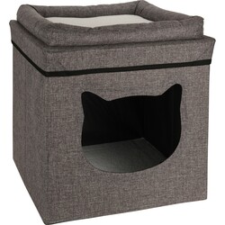 Domček pre mačky s pelechom Cyka, 40 x 40 x 40 cm | 4home - pohodlie domova