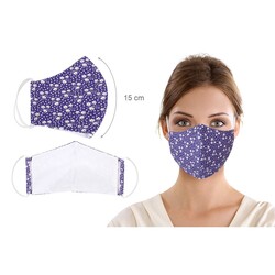 Bellatex Ústní bavlněná rouška Kytička fialová - medium | 4home ...