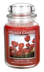 Village Candle Vonná svíčka ve skle, Tulipány - Scarlet Berry Tulip ...
