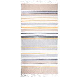 Prosop Fouta Stripes yellow cu franjuri, 90 x 170 cm | 4home ...
