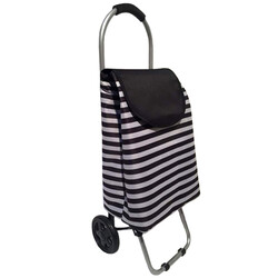 Fekete csík kerekes bevásárlótáska, 87 cm | 4home - az otthon kényelme