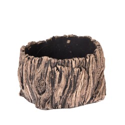 Ghiveci din beton Decor scoarță de copac, maro, 17 x 10 cm | 4home ...