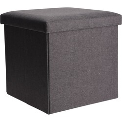 Hocker mit Ablage Daniell Grau, 38 x 38 x 38 cm | 4Home - Spezialist ...