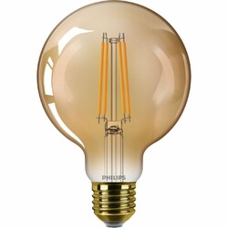 Bec cu filament LED Philips E27 G95 3,1W (25W)1800K, fără atenuare ...