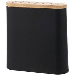 Suport pentru cuțite EH cu capac din bambus 23 x 8x 23,5 cm, negru ...