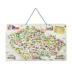 Woody Magnetická mapa ČR 3v1 | 4home - pohodlí domova