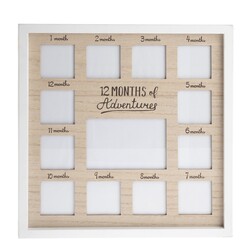Dřevěný fotorámeček První rok života, 37 x 37 x 1,8 cm | 4home ...