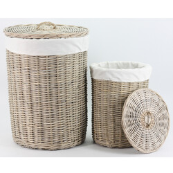 Set de coșuri de rufe din răchită Nature3 bucăți, 3 dimensiuni, 42 x 56 ...