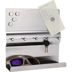Cuier de chei Bjorn, 24 x 7 x 24 cm, inox | 4home - confortul casei tale