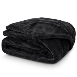 Pătură micropluș negru , 150 x 200 cm | 4home - confortul casei tale