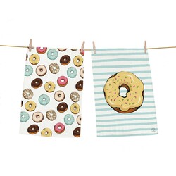 Butter Kings Kuchynská utierka Tasty donuts, 70 x 50 cm, sada 2 ks ...