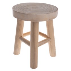 Taburet din lemn Natural, 20 x 25 cm | 4home - confortul casei tale