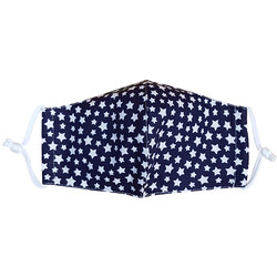 Ústní bavlněná rouška Hvězdičky tmavě modrá - děti 3 - 6 let | 4home ...