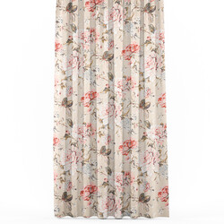 Dakls Záves Kvety ružová, 140 x 250 cm | 4home - pohodlie domova