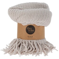 Pătură pled chenille bej, 125 x 150 cm | 4home - confortul casei tale