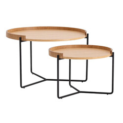 Masă pliantă Mandy Natural, 2 buc | 4home - confortul casei tale