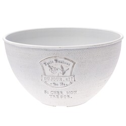 Recipient de ghiveci Paris, din plastic, alb, 24,5x 14 cm | 4home ...