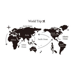 Samolepicí dekorace World trip mapa světa | 4home - pohodlí domova